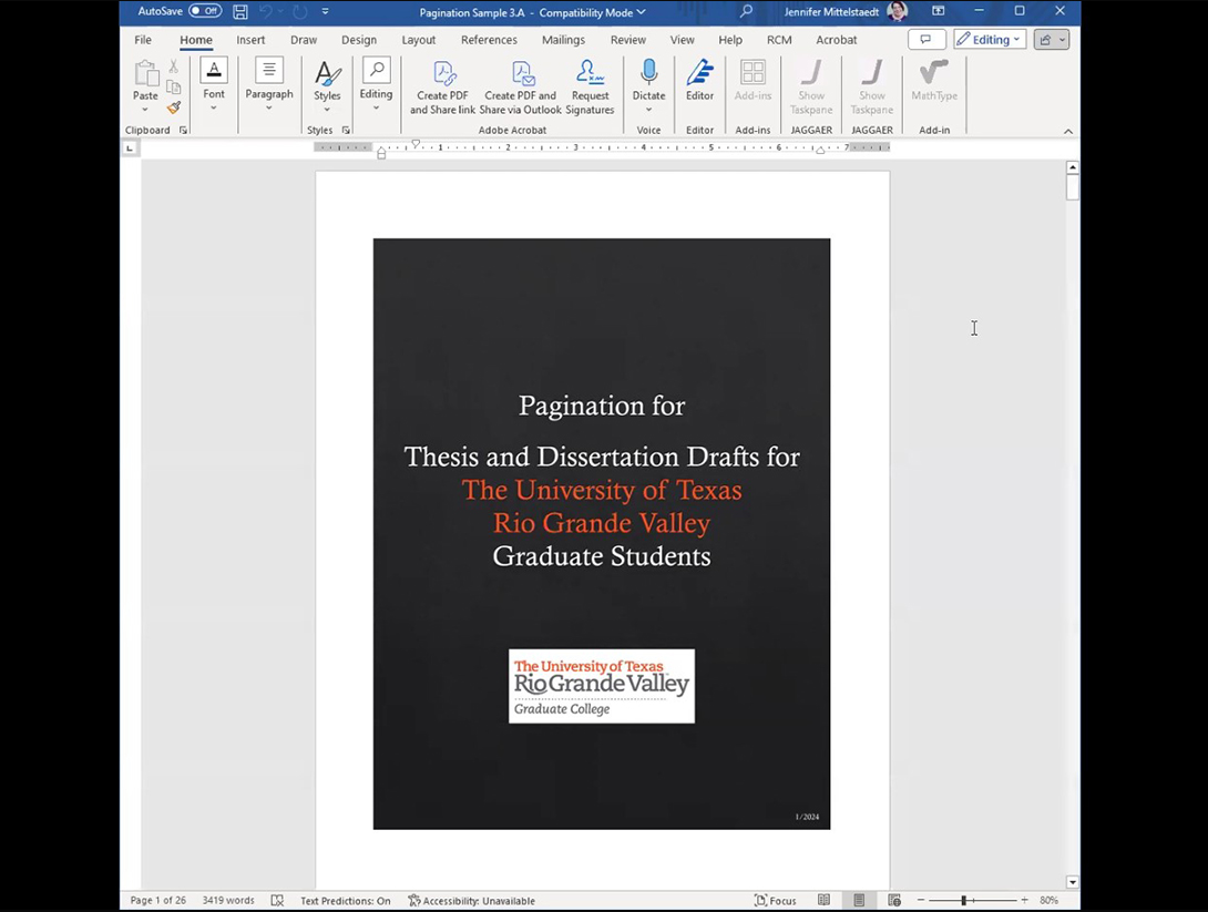 Thesis and Dissertation | UTRGV